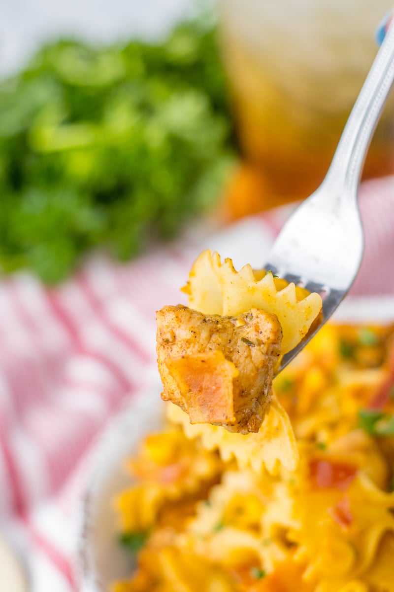30 Minute Creamy Chicken Corn and Pasta