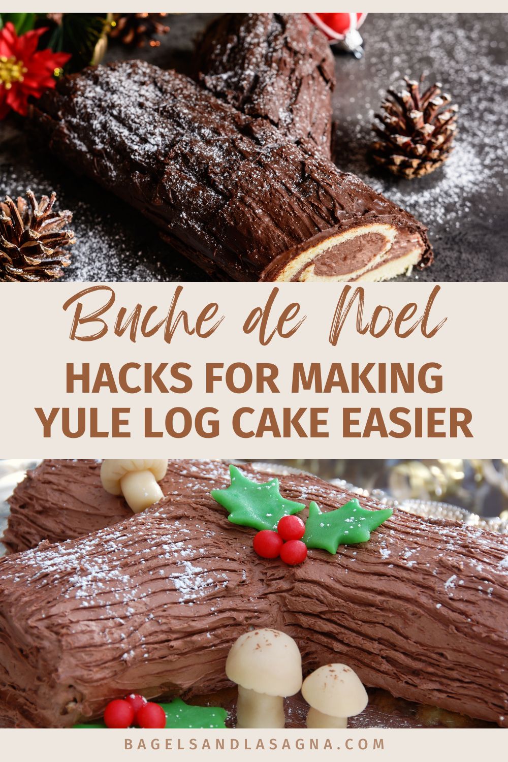 Bûche de Noël Cake for Christmas