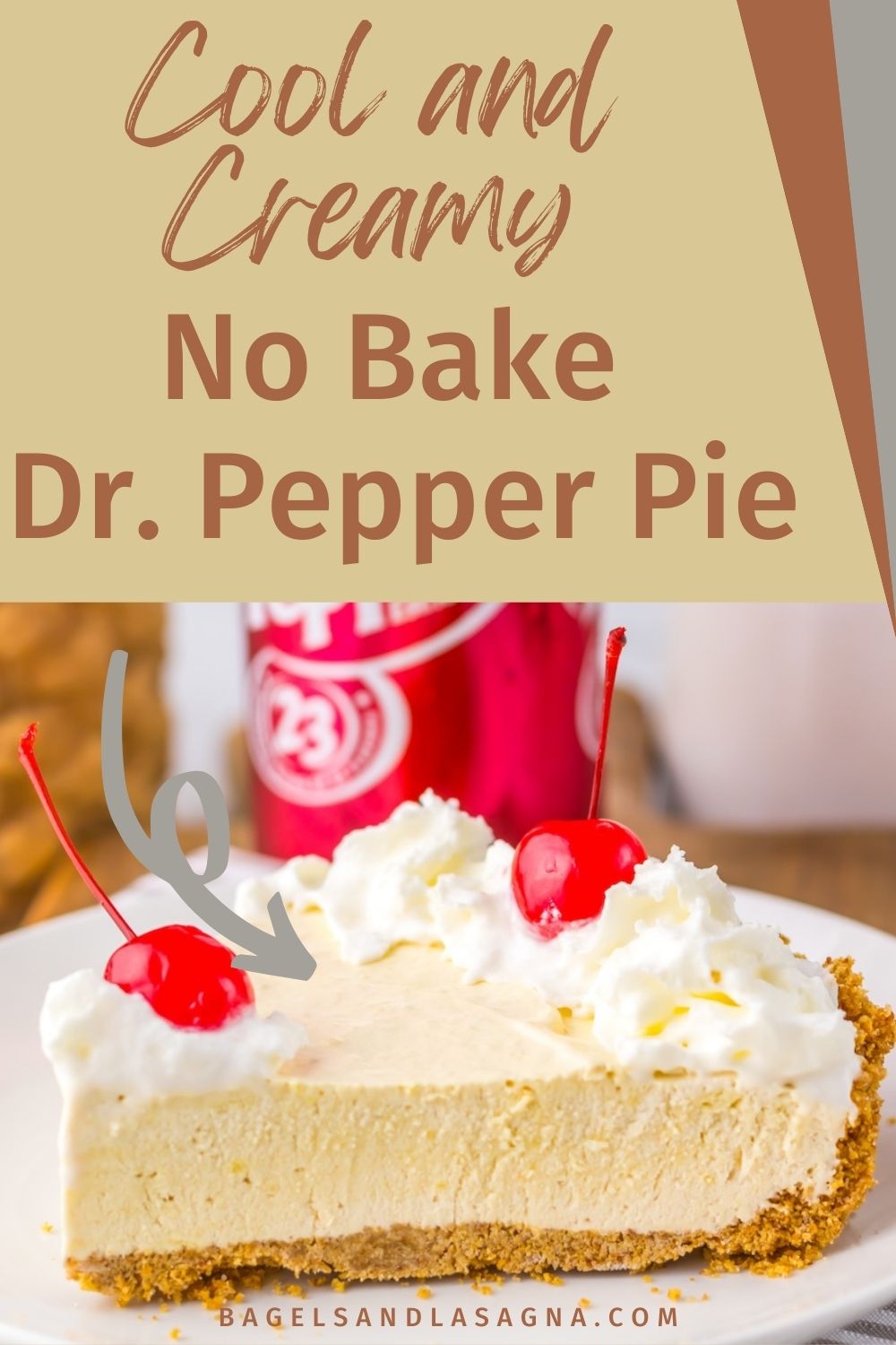 No Bake Dr. Pepper Pie with Instant Pudding