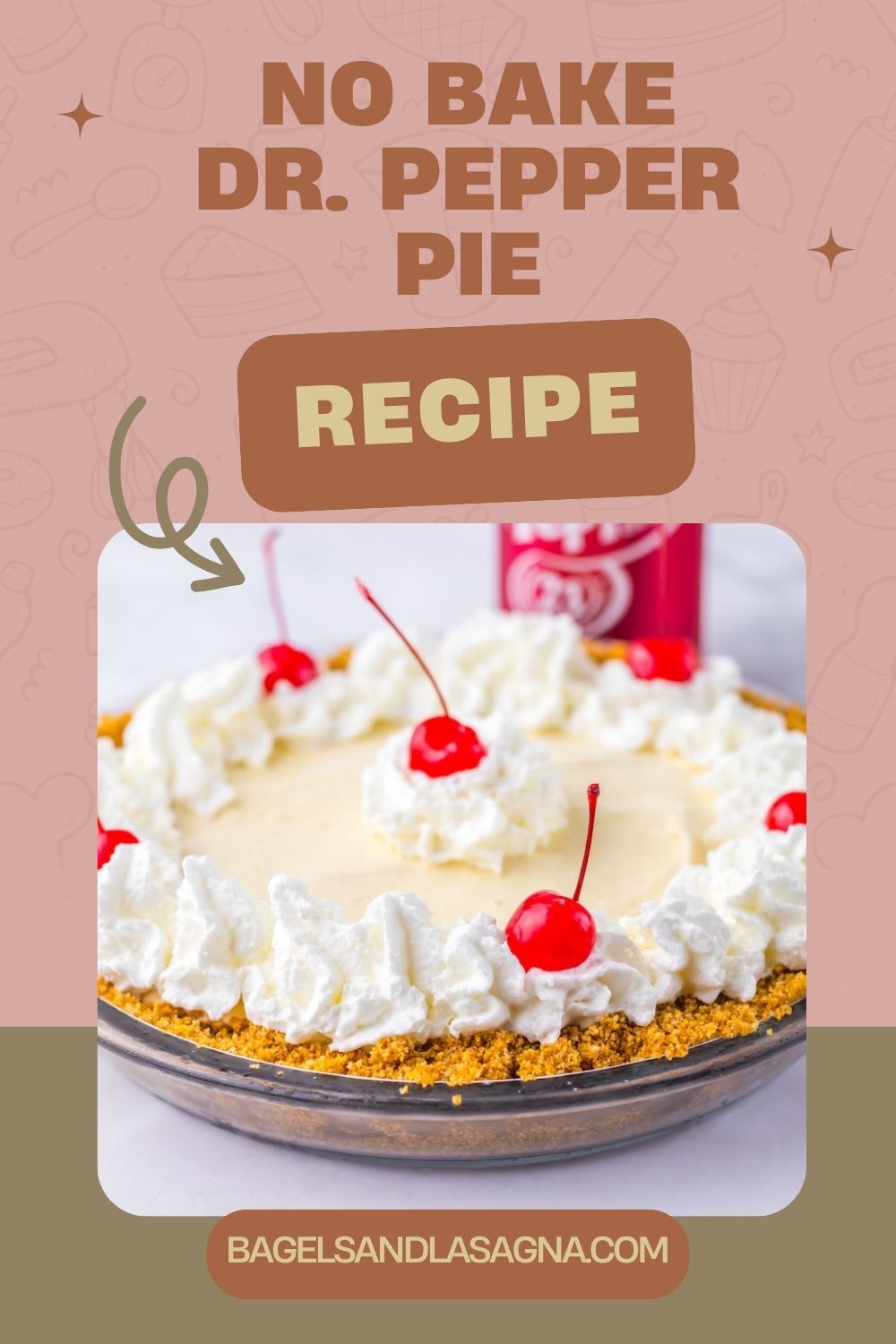 No Bake Dr. Pepper Pie with Instant Pudding